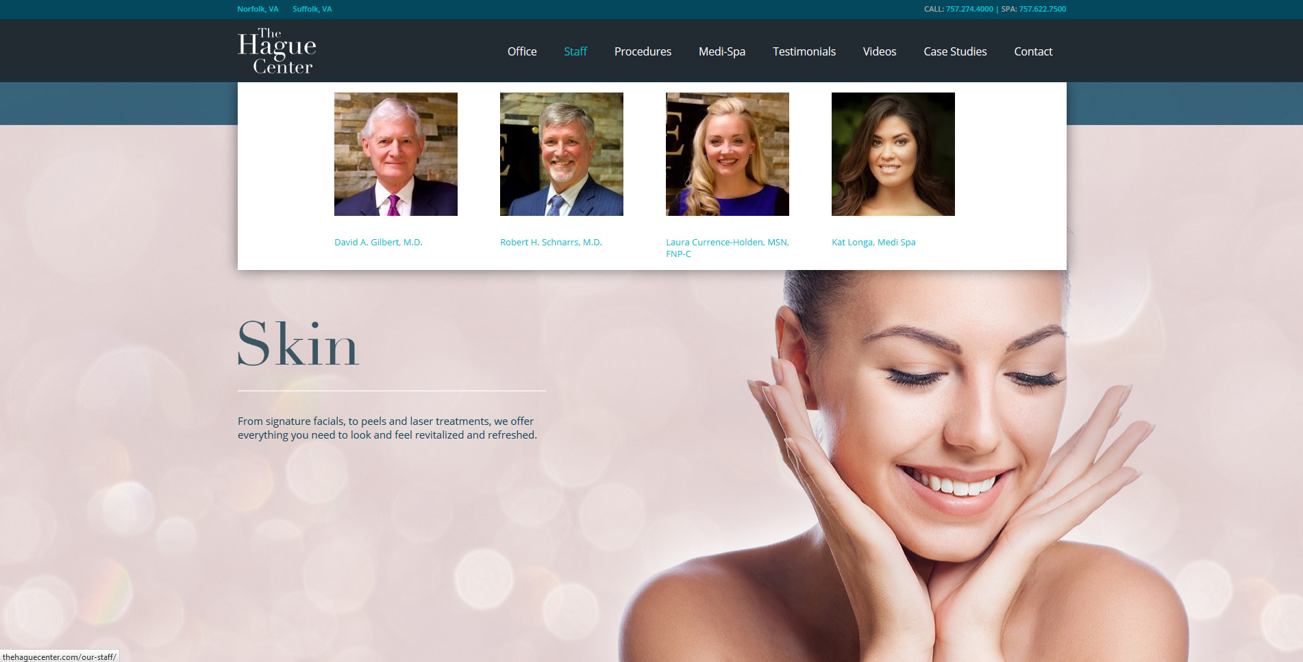 Plastic Surgery Website: The Hague Center - Freelance Web Design Tampa ...
